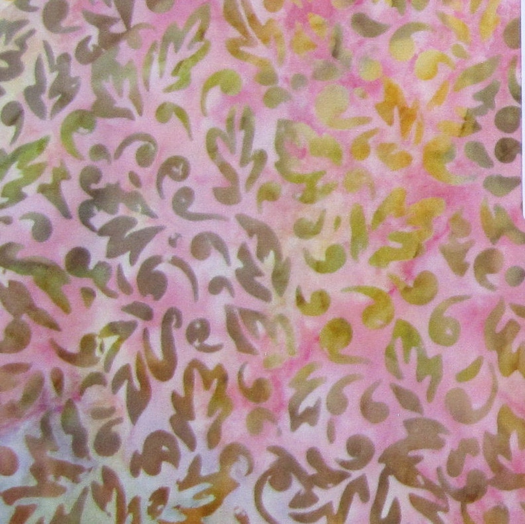 Pink gold Cotton Batik , Timeless Treasure, by the Yard - Etsy
