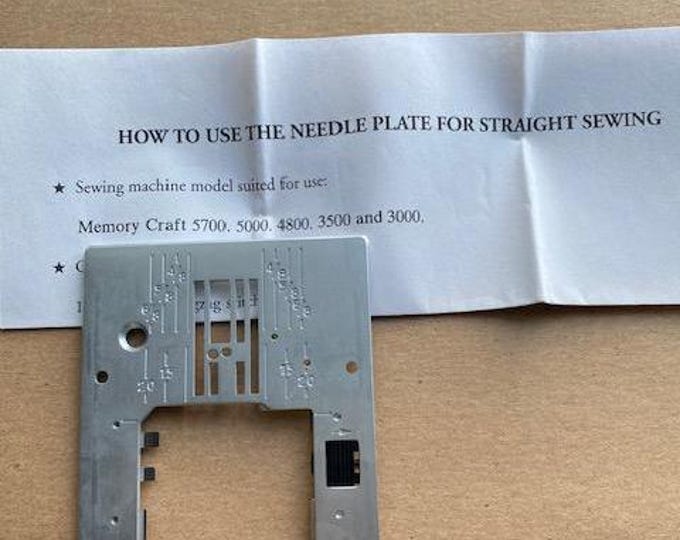 Straight Stitch Needle Plate - Janome -21723305 Memory Craft 5700, 5000 ...