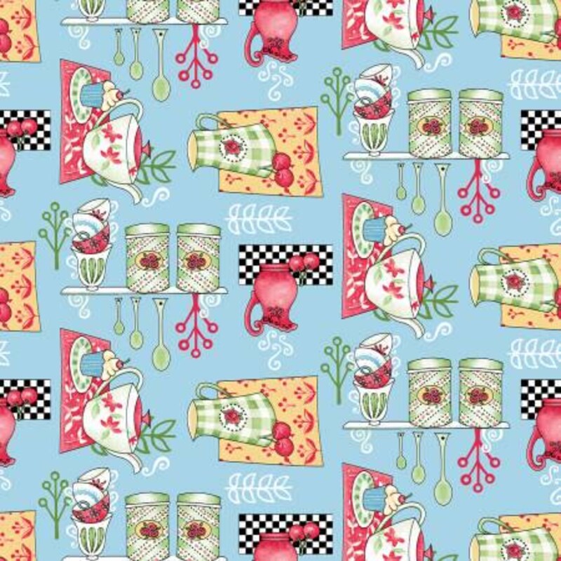 Retro Kitchen Fabric - Etsy