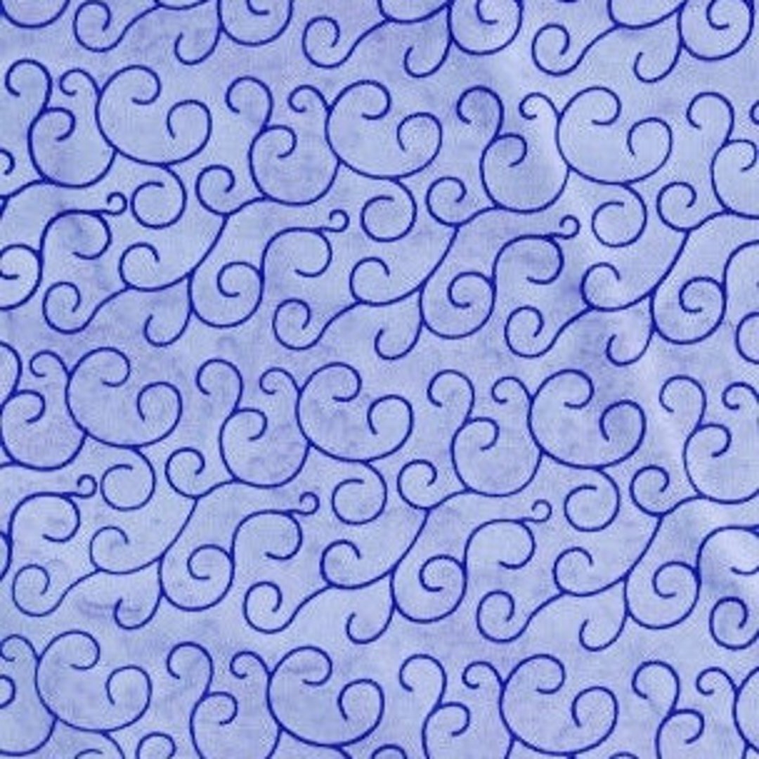 Periwinkle Swirl Batik Cotton Fabric: Purple Tonal, Quilting, (half ...
