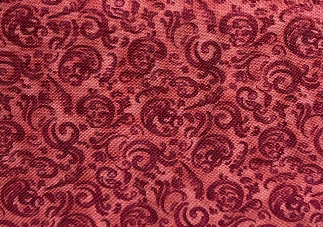 Red Swirl Cotton Fabric, QT, Noel, by the HALF Yard-continuous Cuts ...
