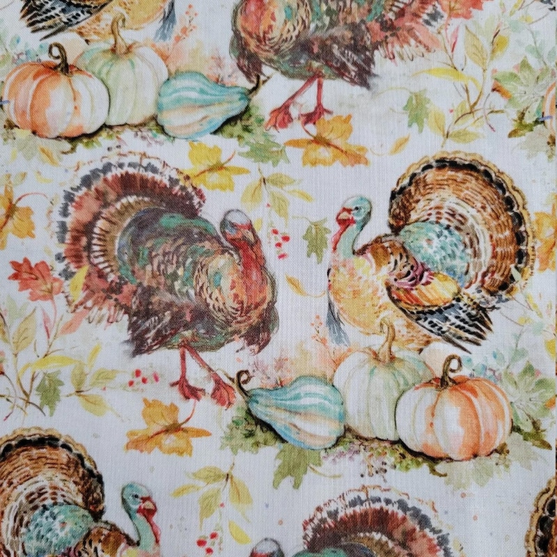 Thanksgiving Fabric - Etsy