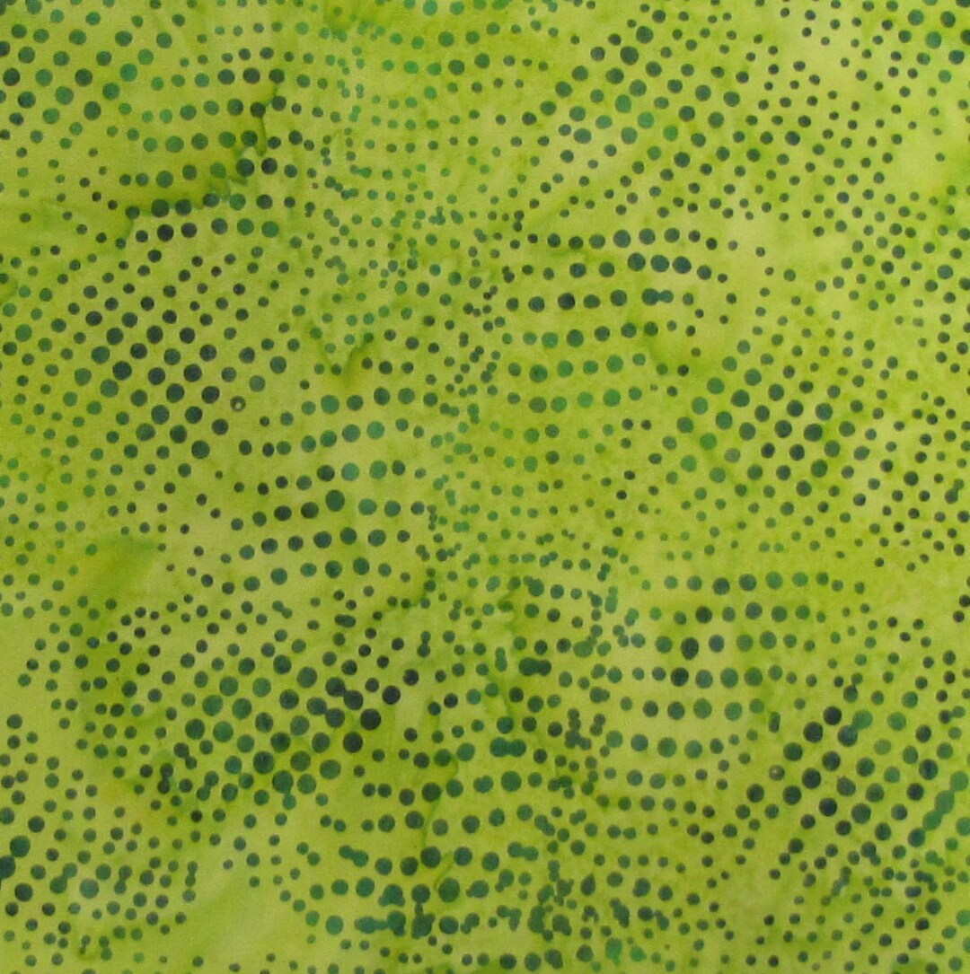 Lime Green Dot Batik , Island Batik, by the Yard - Etsy