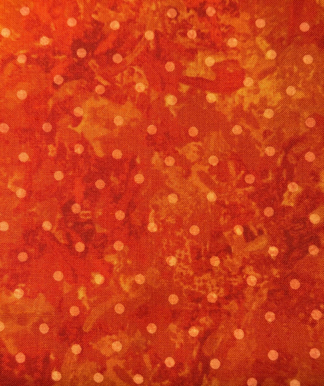 Rustic Orange Dot Cotton Fabric, Northcott, by the HALF YARD ...