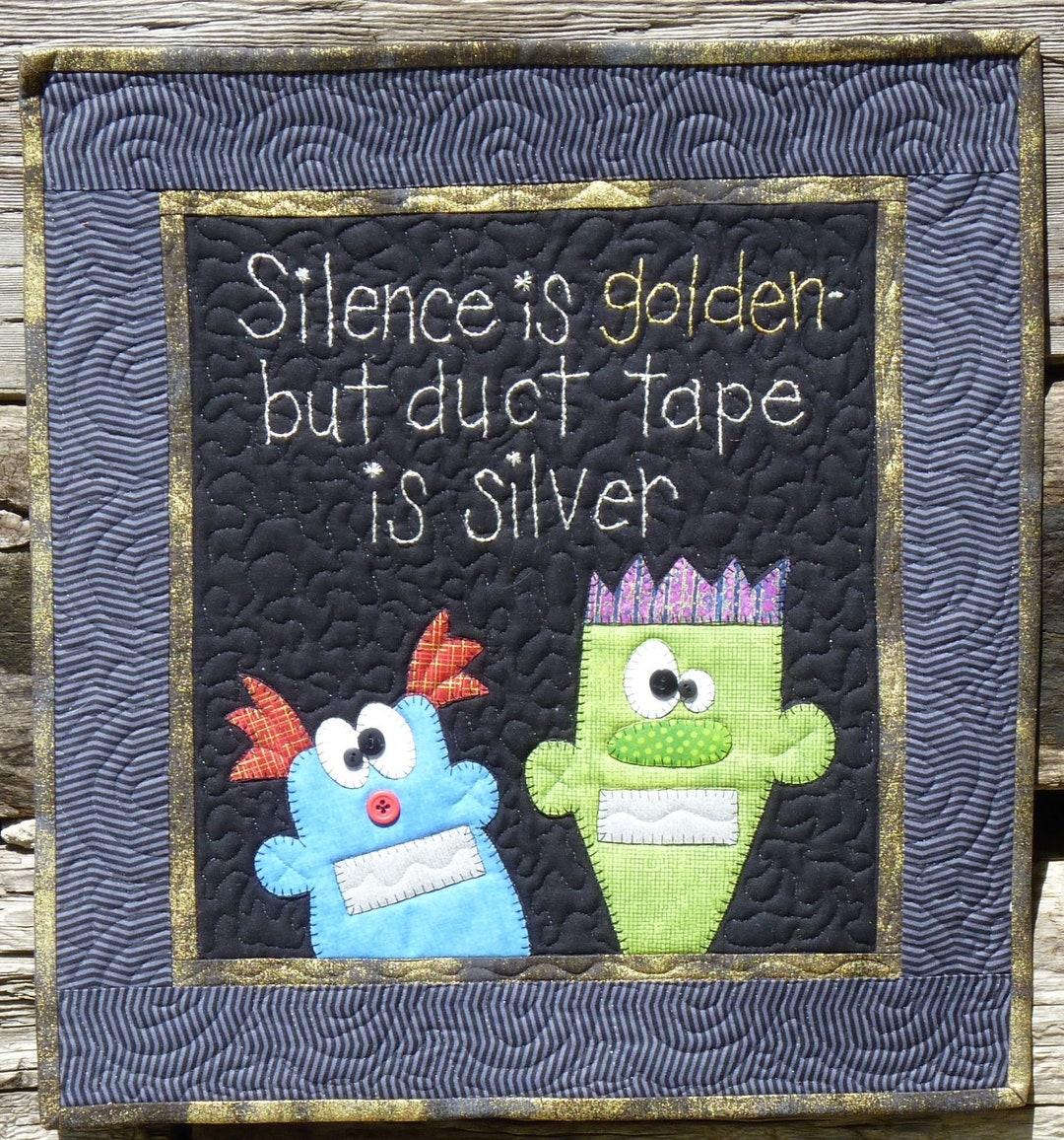 Quirky Applique Pattern , Silence is Golden , Bloomin Minds - Etsy
