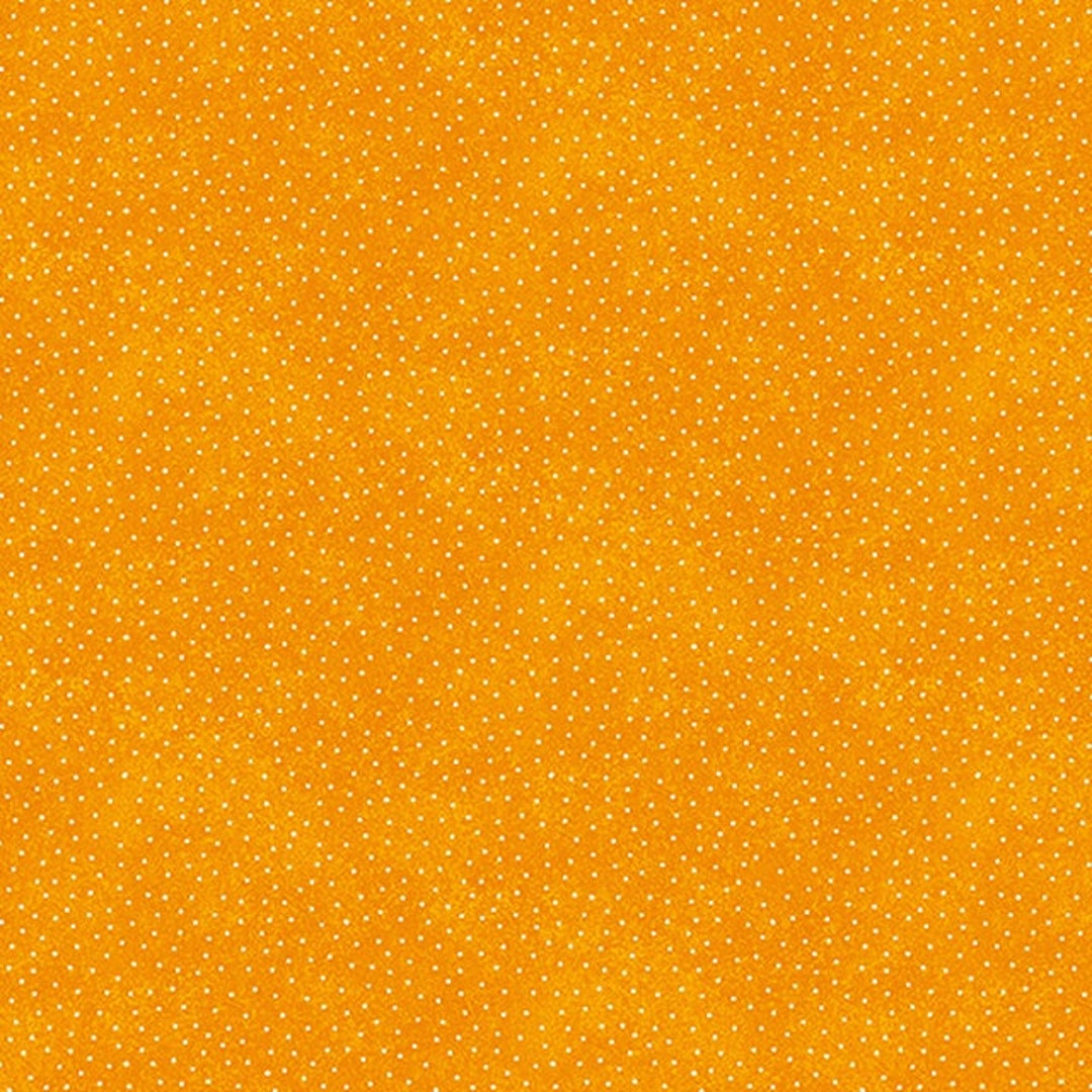 Orange Pin Dot Cotton Fabric, Andover by the HALF YARD, Spaced Out ...