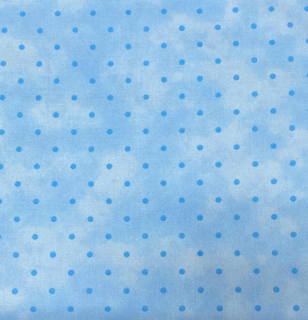 Blue Dot Cotton Fabric- Tonal Blue on Blue -henry Glass by the HALF ...
