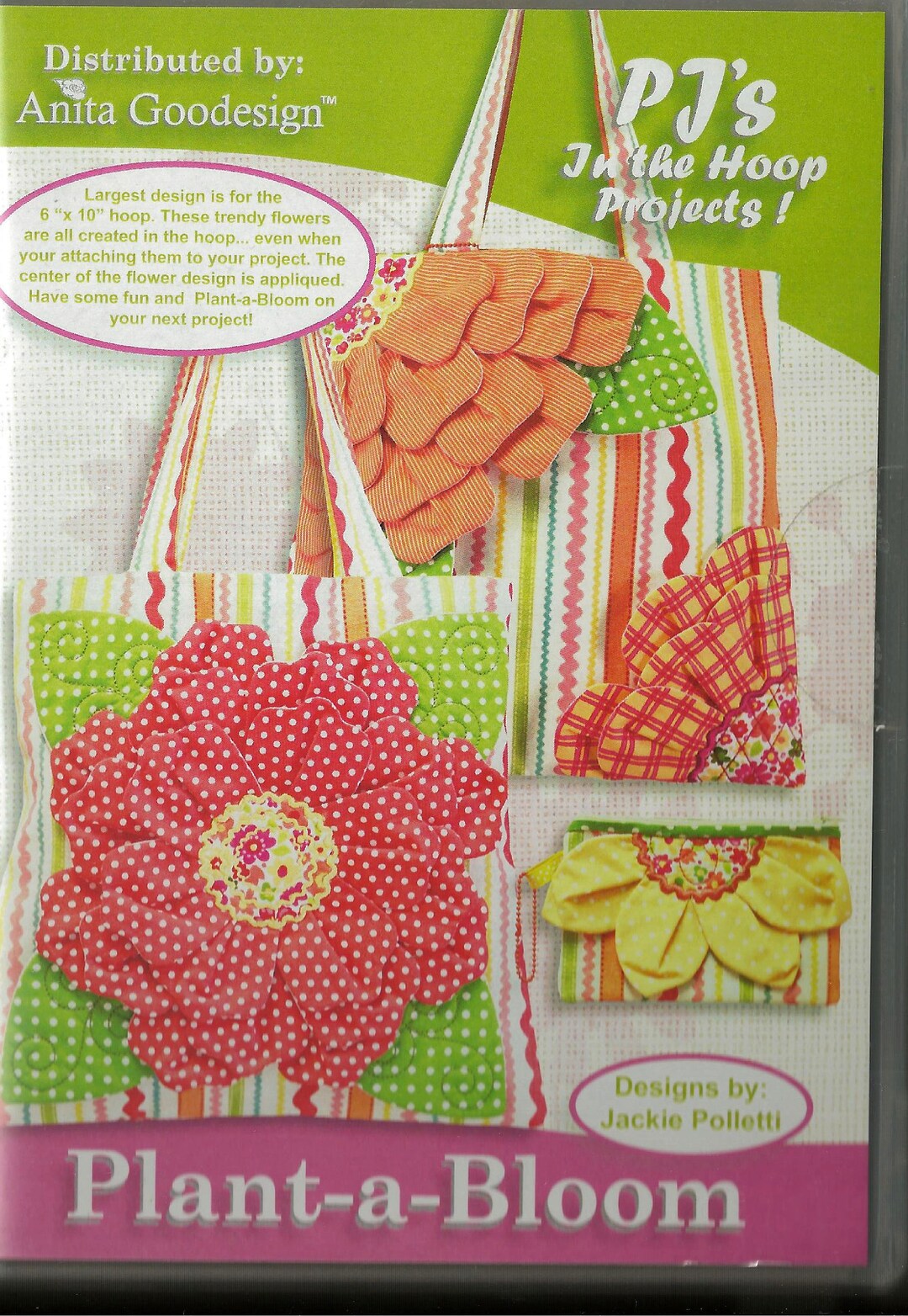 Plant a Bloom~tote Bag Machine Embroidery ~tote Bag in the Hoop, Pj's ...