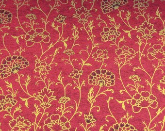 Red and Gold Ornaments Fabric From Holiday Charms 100% COTTON Quilting ...