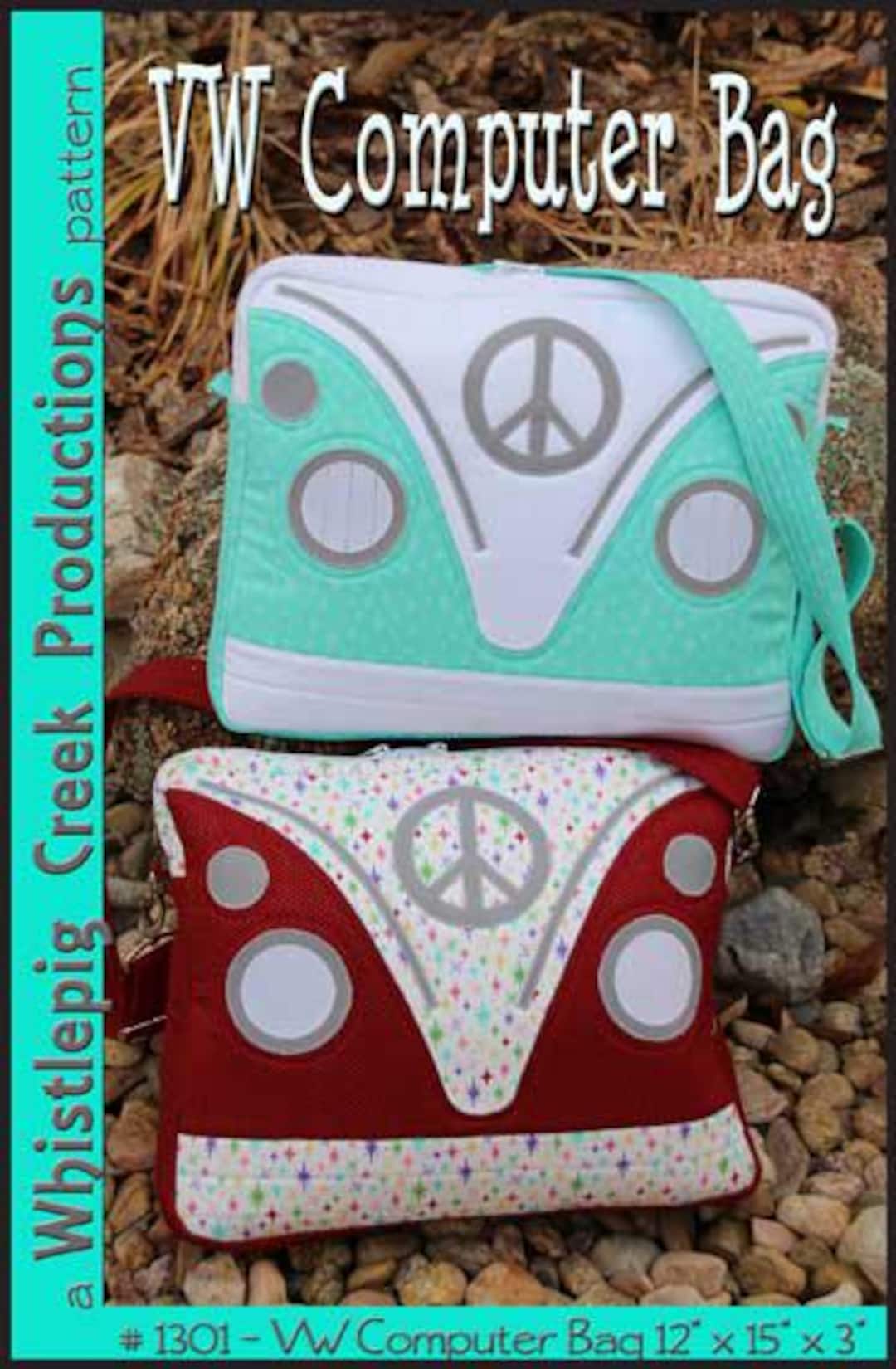 VW Computer Bag Quilt Pattern, for the VW Lovers, Create a Pillow ...