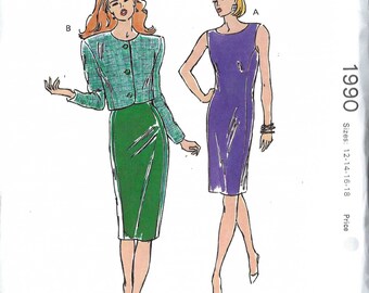 1990 Dress Pattern | Etsy