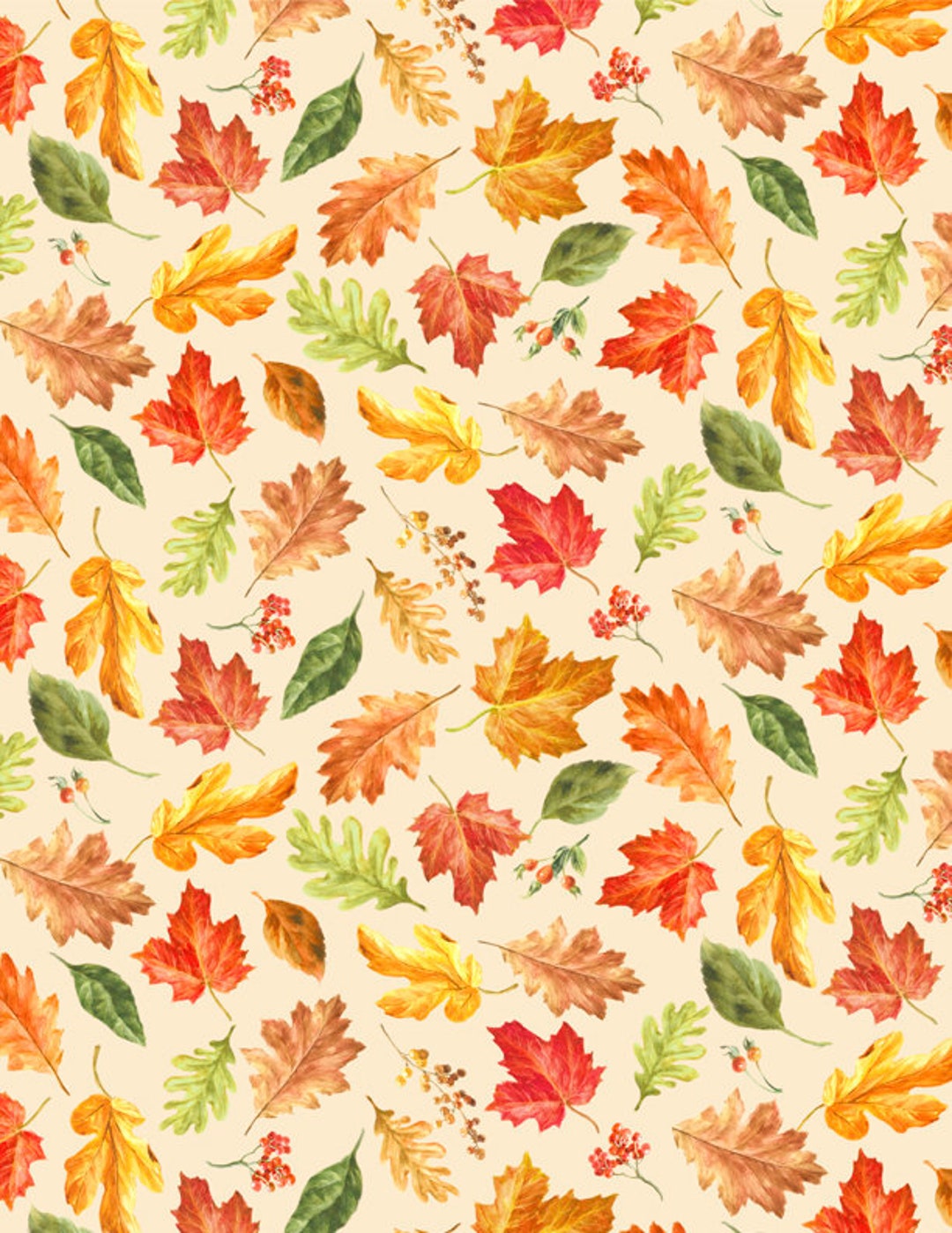 Harvest Gold Autumn Leaves Fabric , Wilmington Prints, by the Yard - Etsy