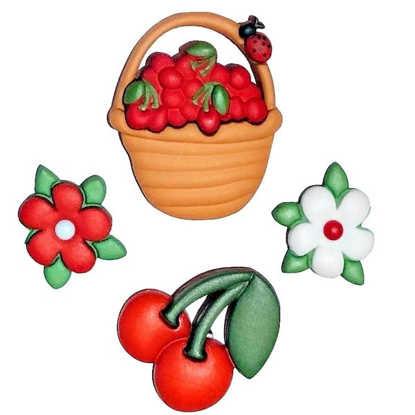 Cherry Buttons - Etsy