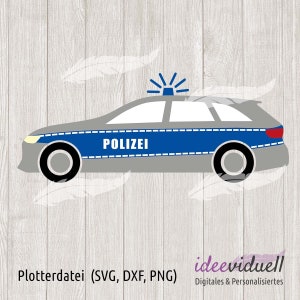 Polizei Polizeiauto Plotterdatei SVG DXF Download - Etsy.de