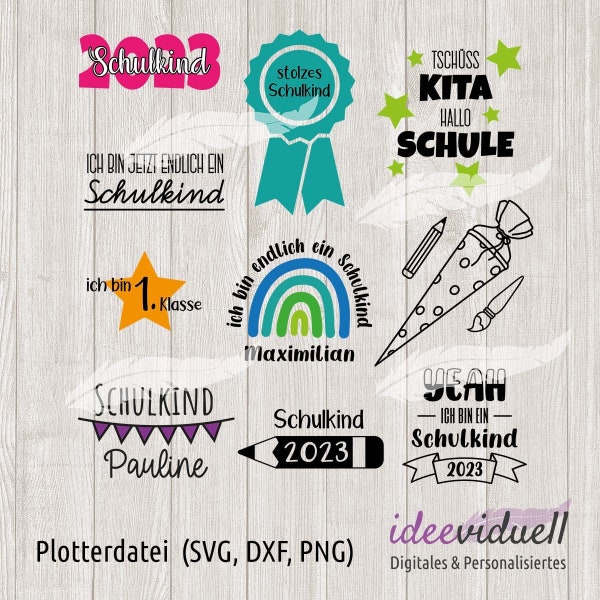 Schulkind plotterdatei - Etsy.de
