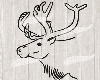 Elch LineArt Plotterdatei SVG DXF Download | Etsy