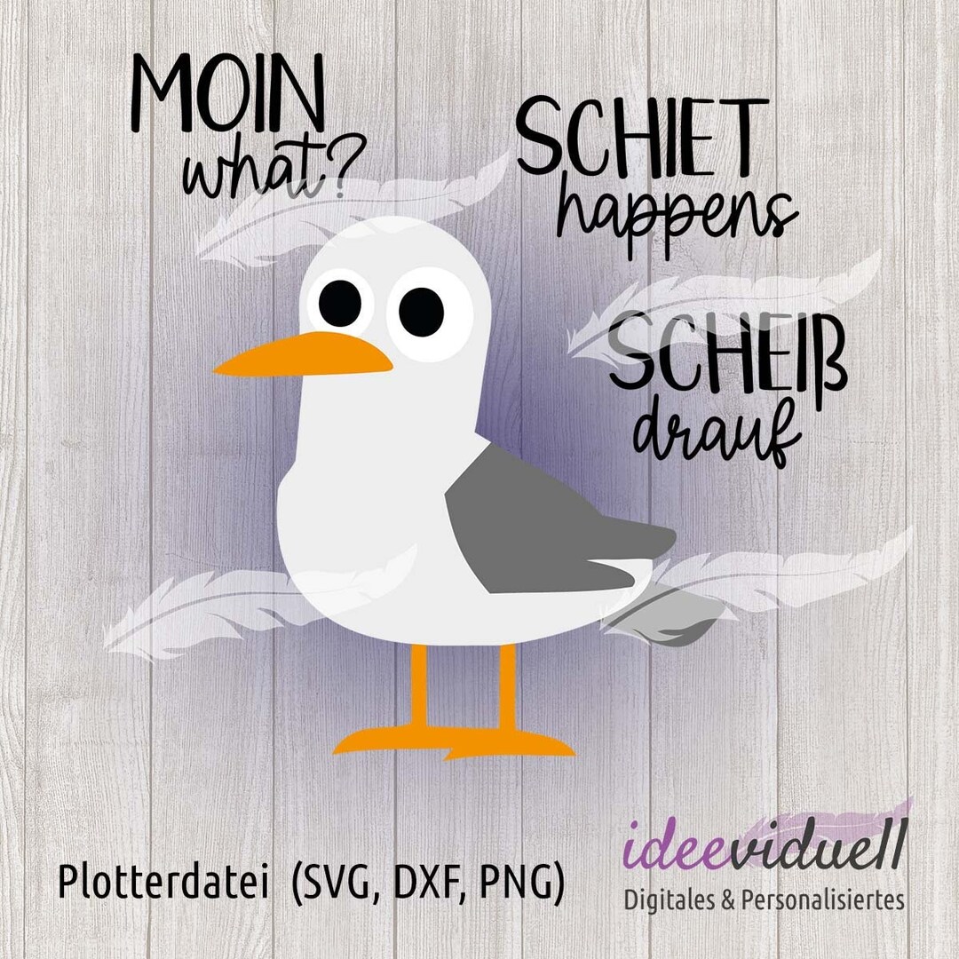Crazy Seagull Plotter File SVG DXF Download - Etsy