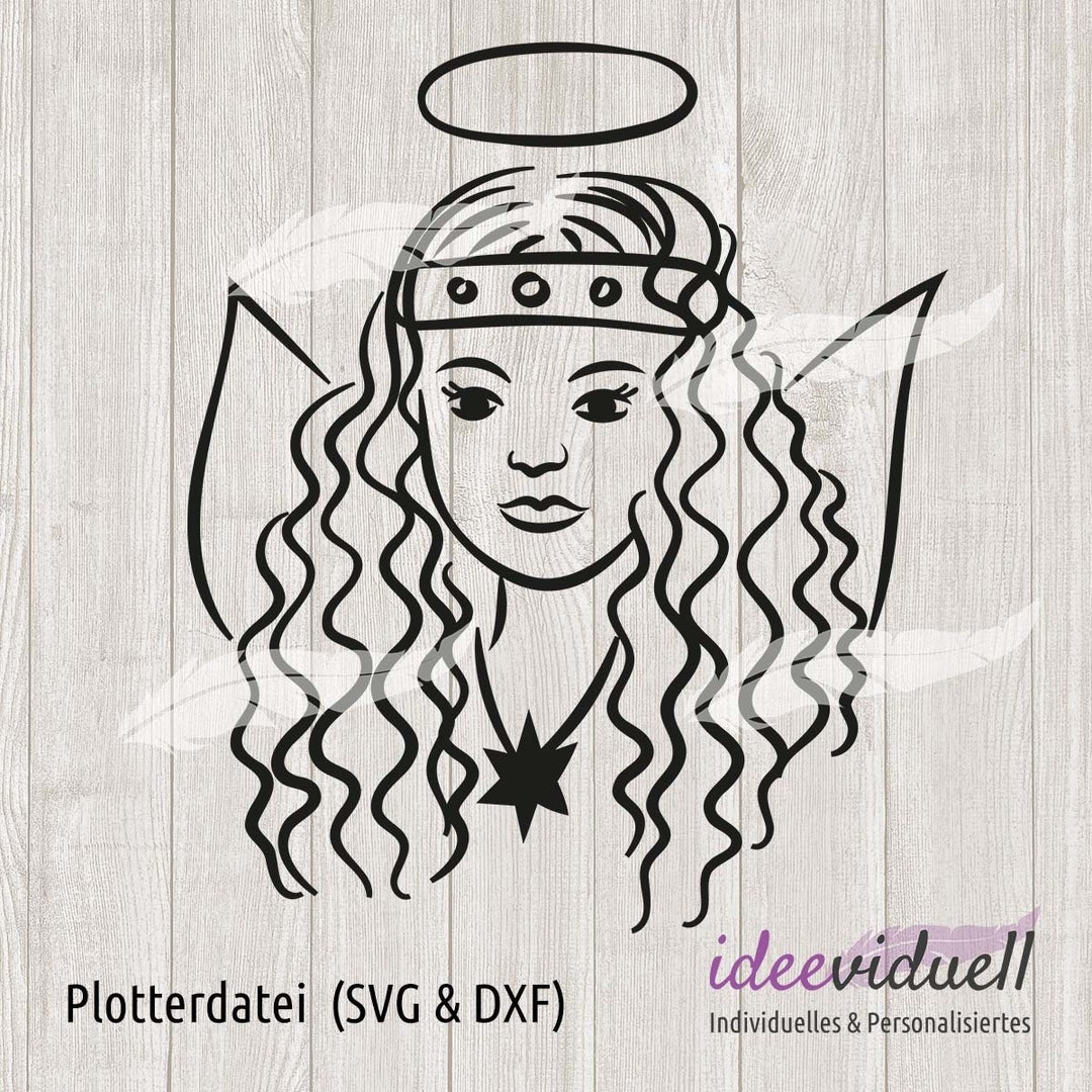 Christ Child Angel Lineart Plotter File SVG DXF Download - Etsy