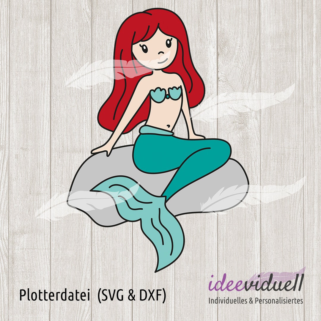 Mermaid Sea Plotter File SVG DXF Download Ideaeviduell - Etsy