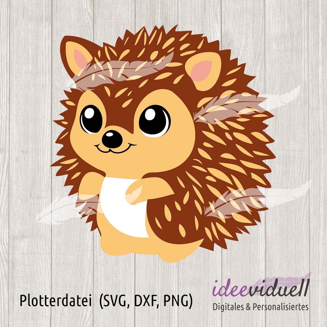 Hedgehog Cute Plotter File SVG DXF Download - Etsy