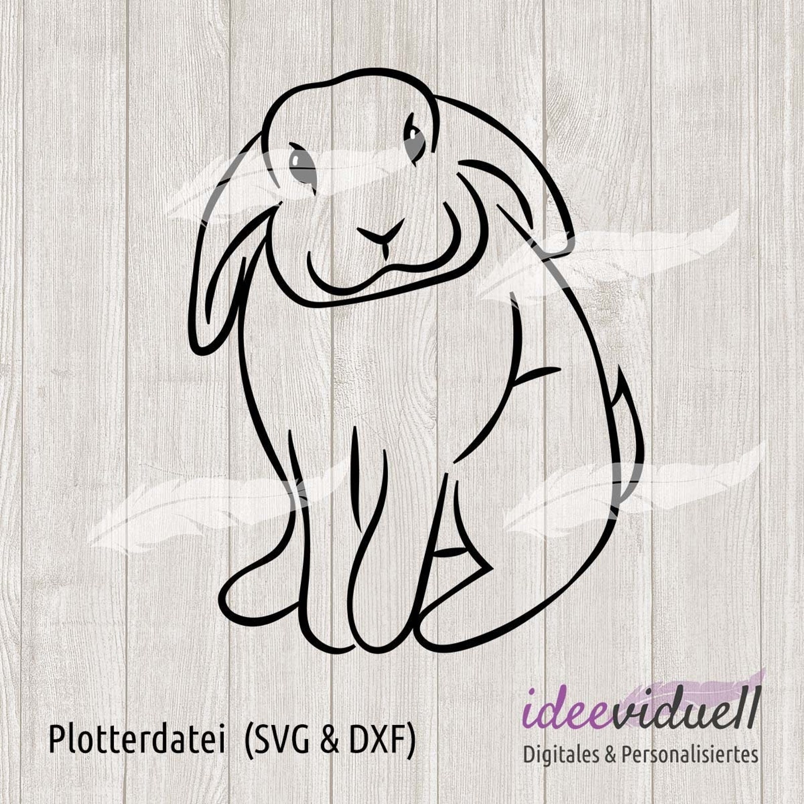 Kaninchen LineArt Plotterdatei SVG DXF Download - Etsy Österreich