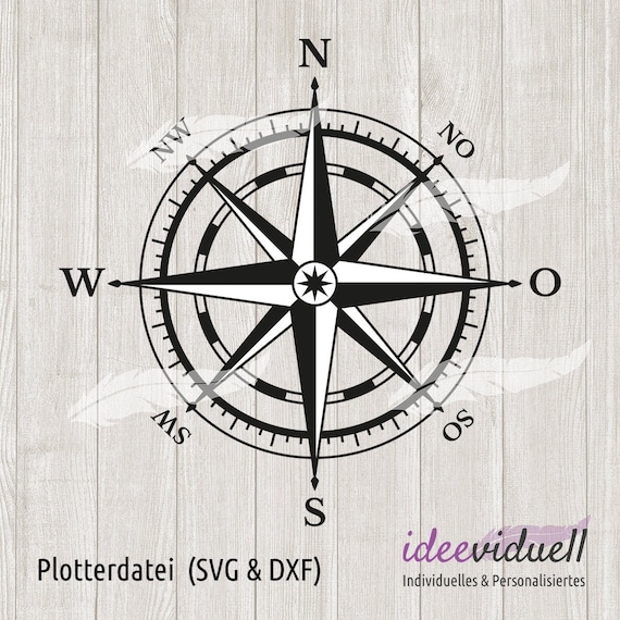 Kompass maritim Plotterdatei SVG DXF Download - Etsy
