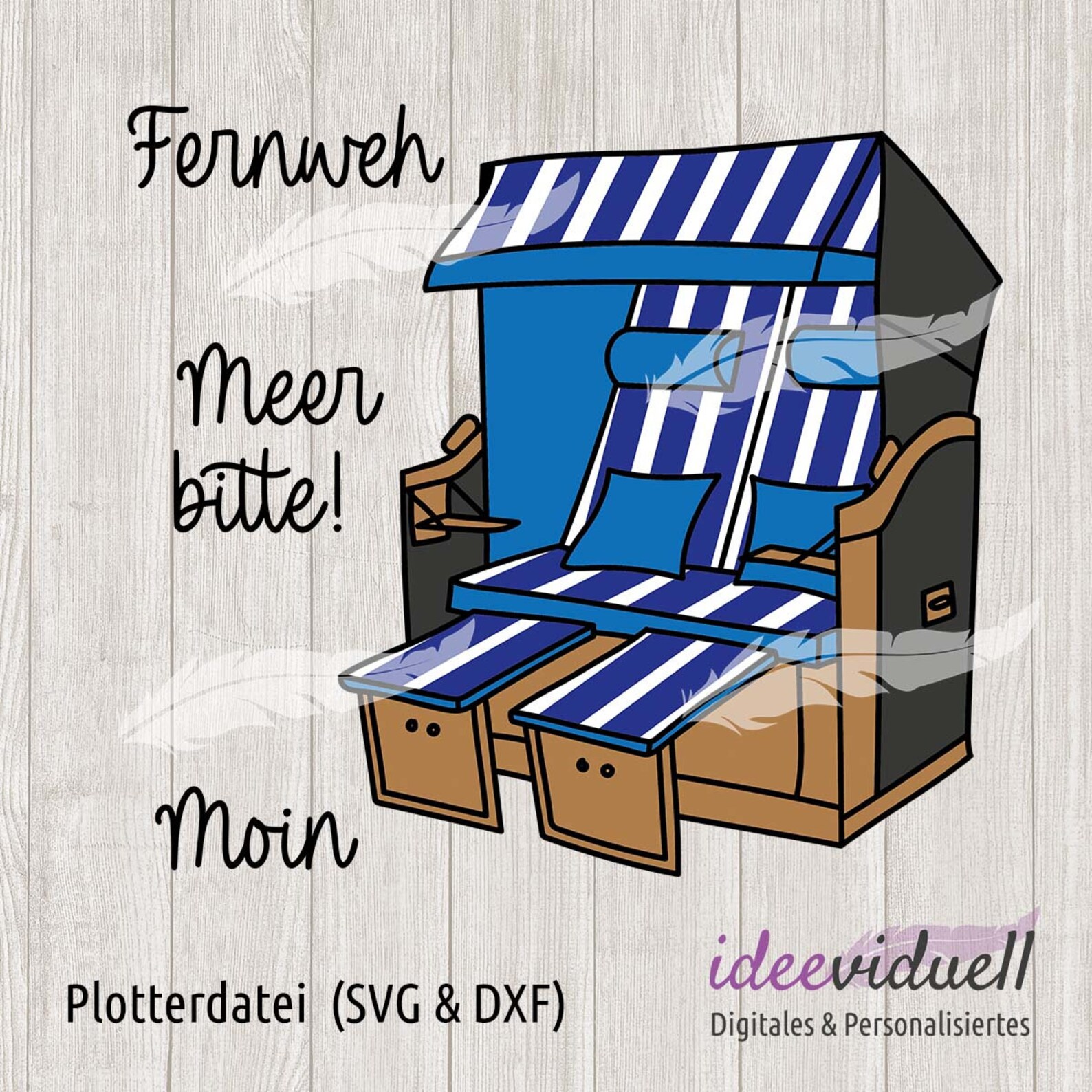 Strandkorb maritim Plotterdatei SVG DXF Download - Etsy Schweiz