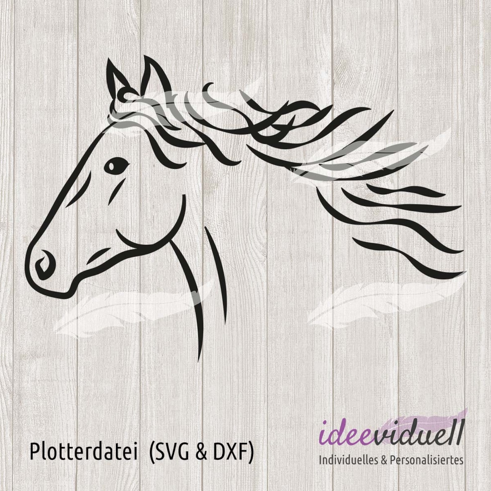 Pferd LineArt Plotterdatei SVG DXF Download - Etsy Schweiz