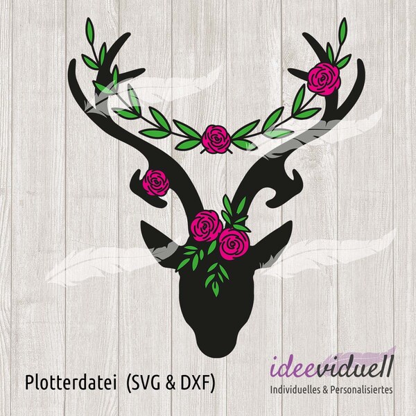 Plotterdatei hirsch dxf - Etsy.de