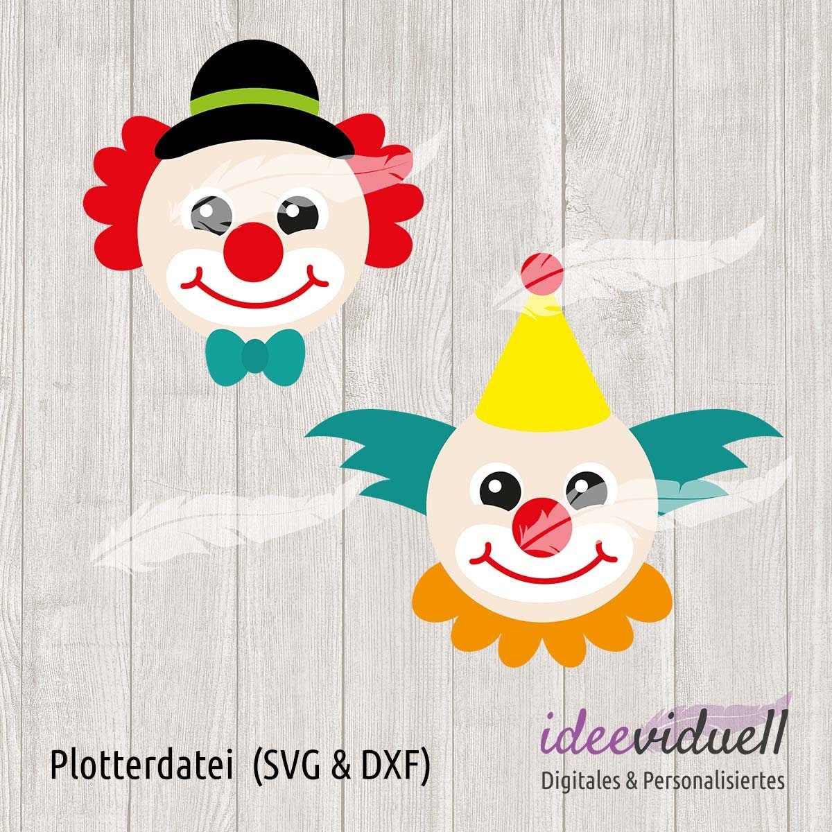 Clown Plotterdatei Bastelvorlage SVG DXF Download basteln - Etsy Österreich