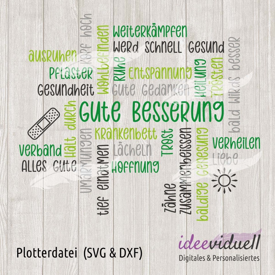 Get Well Soon Word Cloud Words Saying Lettering Lettering Plotter File ...