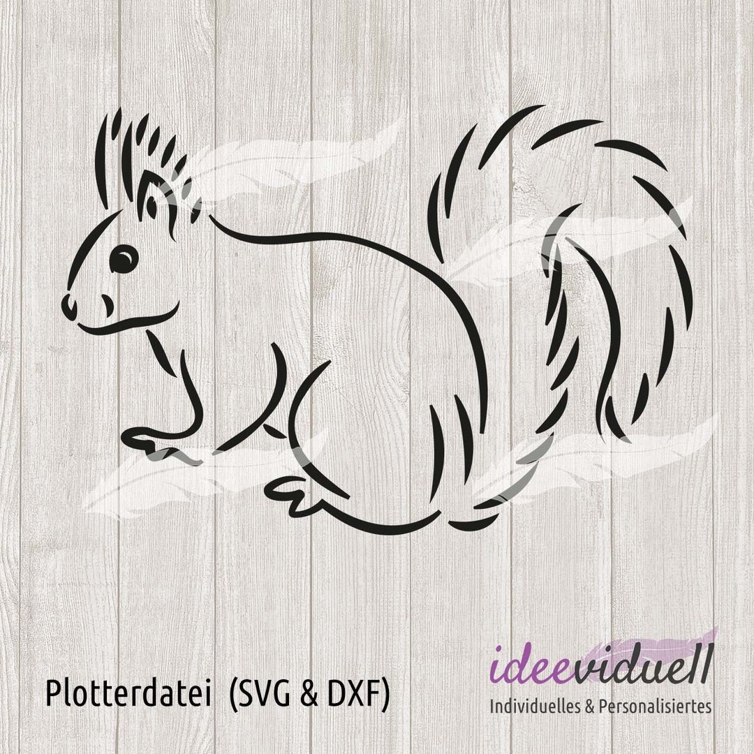 Écureuil LineArt traceur fichier SVG DXF Télécharger - Etsy France