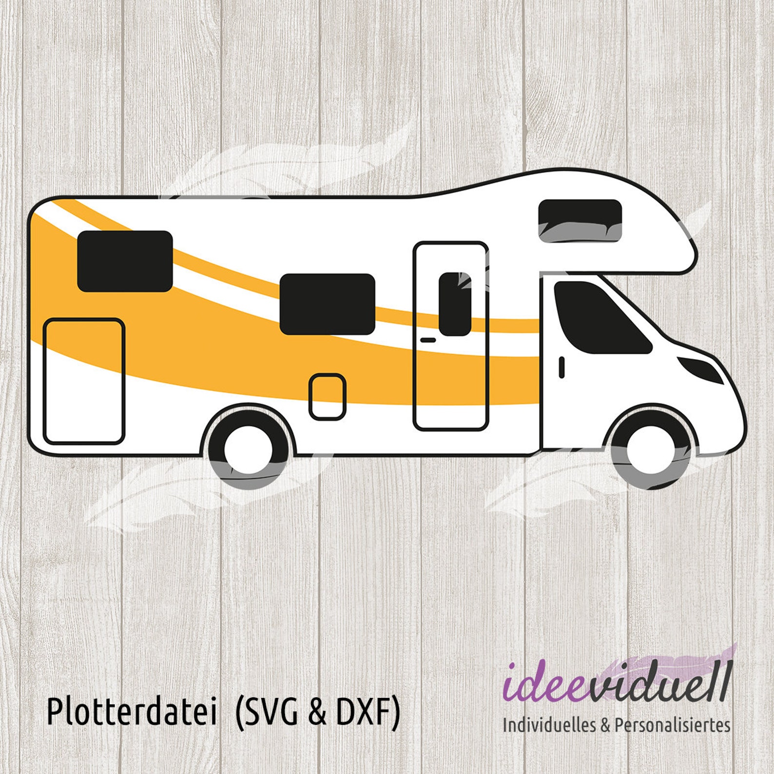 Motorhome Camping Plotter File SVG DXF Download - Etsy UK