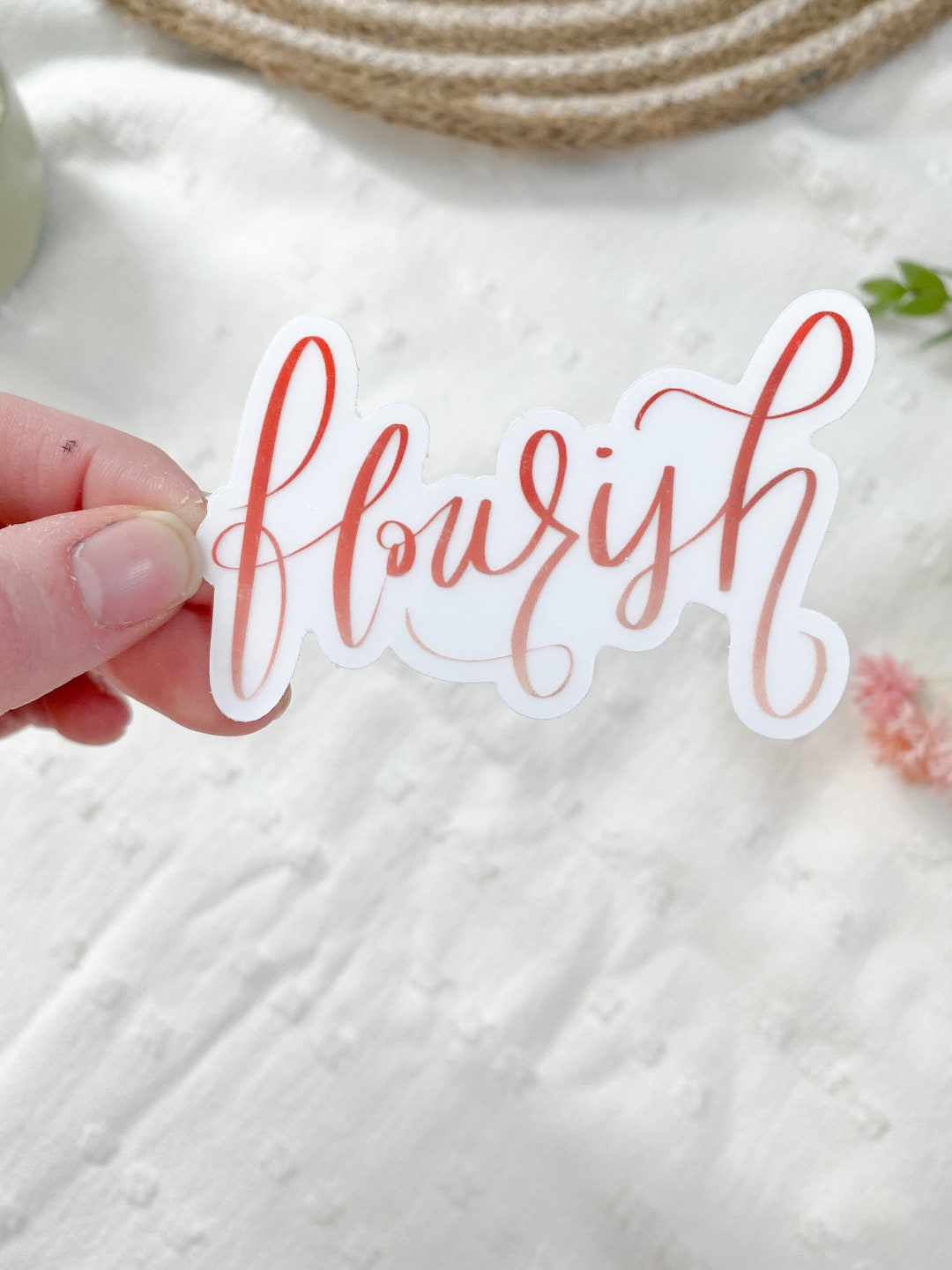 Flourish Clear Sticker - Etsy