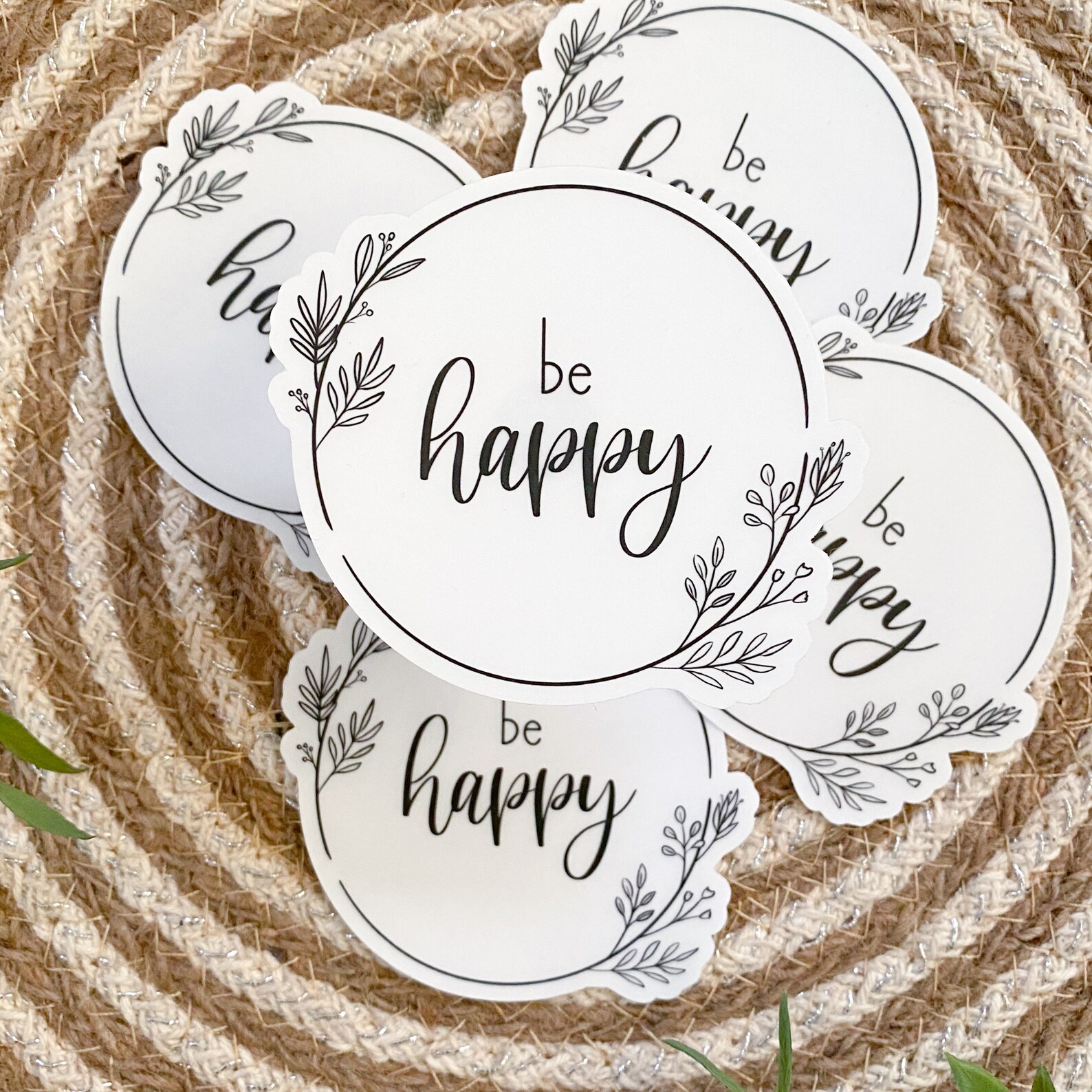 Be Happy Clear Vinyl Sticker | Etsy