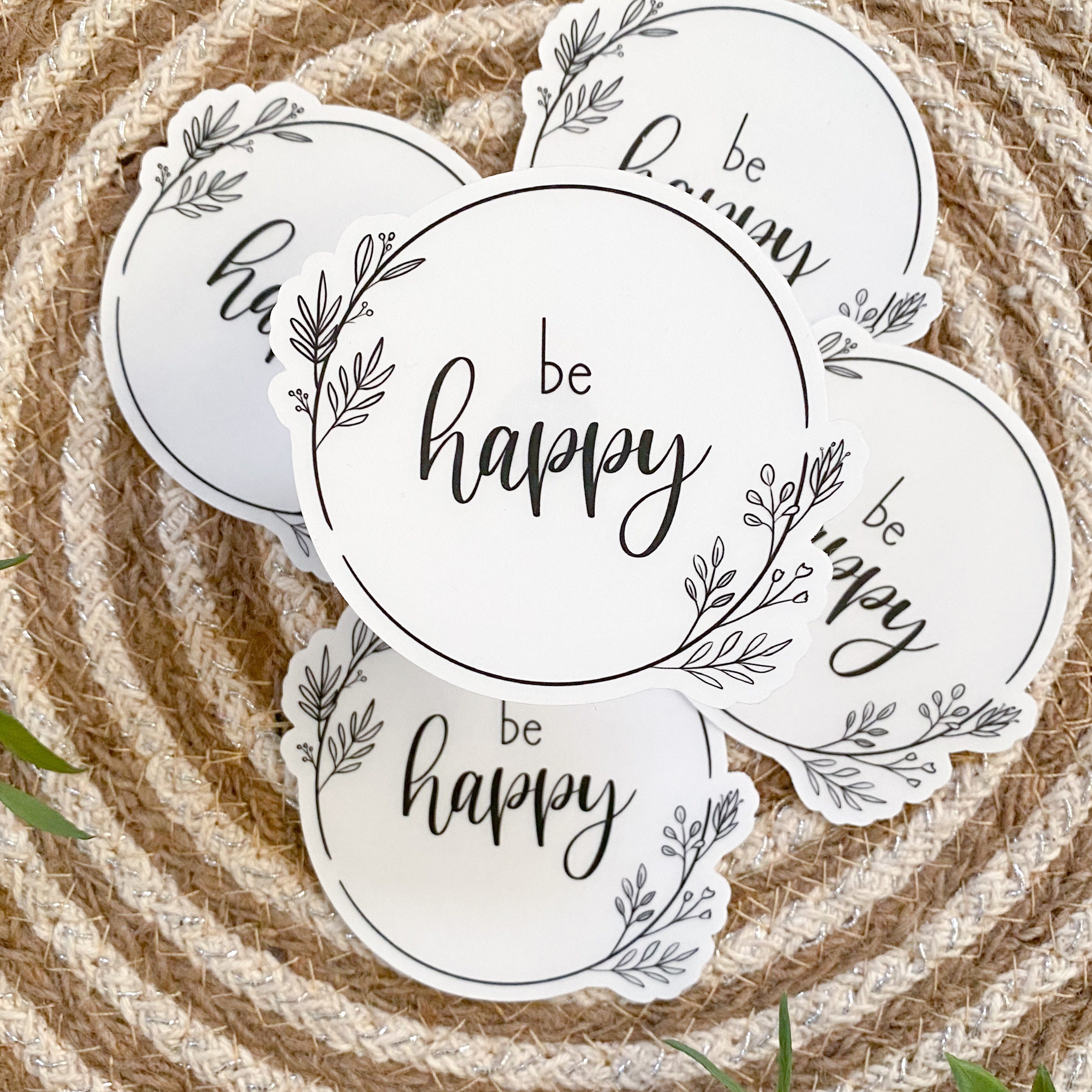 Be Happy Clear Vinyl Sticker | Etsy