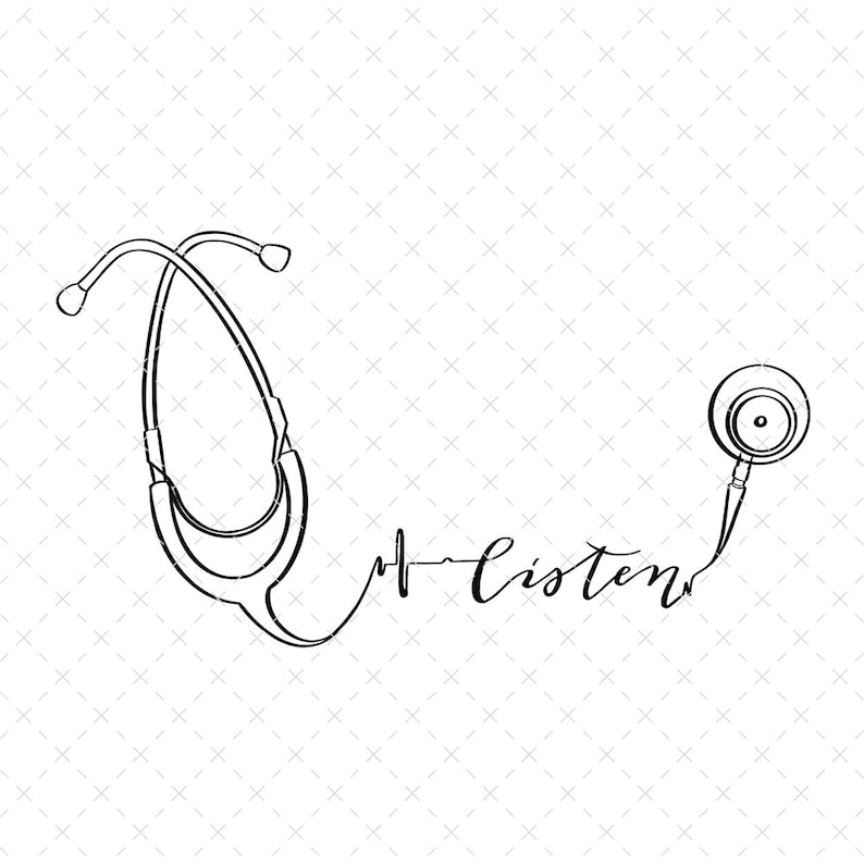 Minimalist Stethoscope - Nurse, Nursing, Essential Worker, Doctor ...