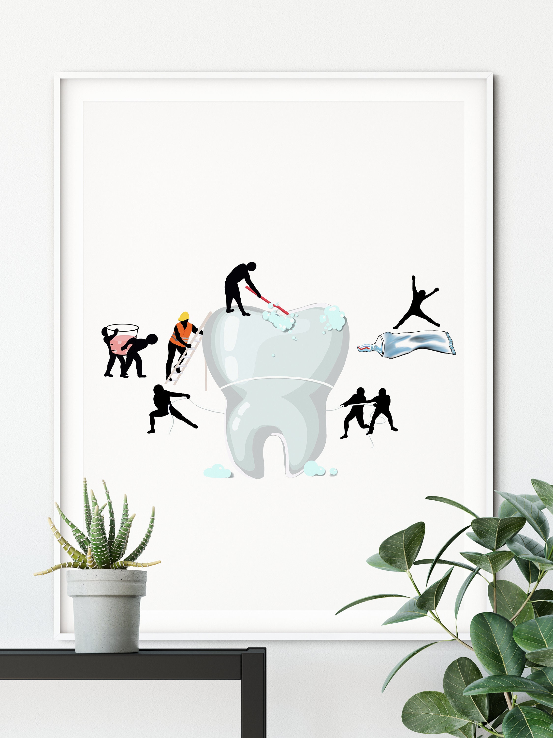 Tooth Print, Tooth Art, Dentist Wall Decor, Teeth Print, Printable ...