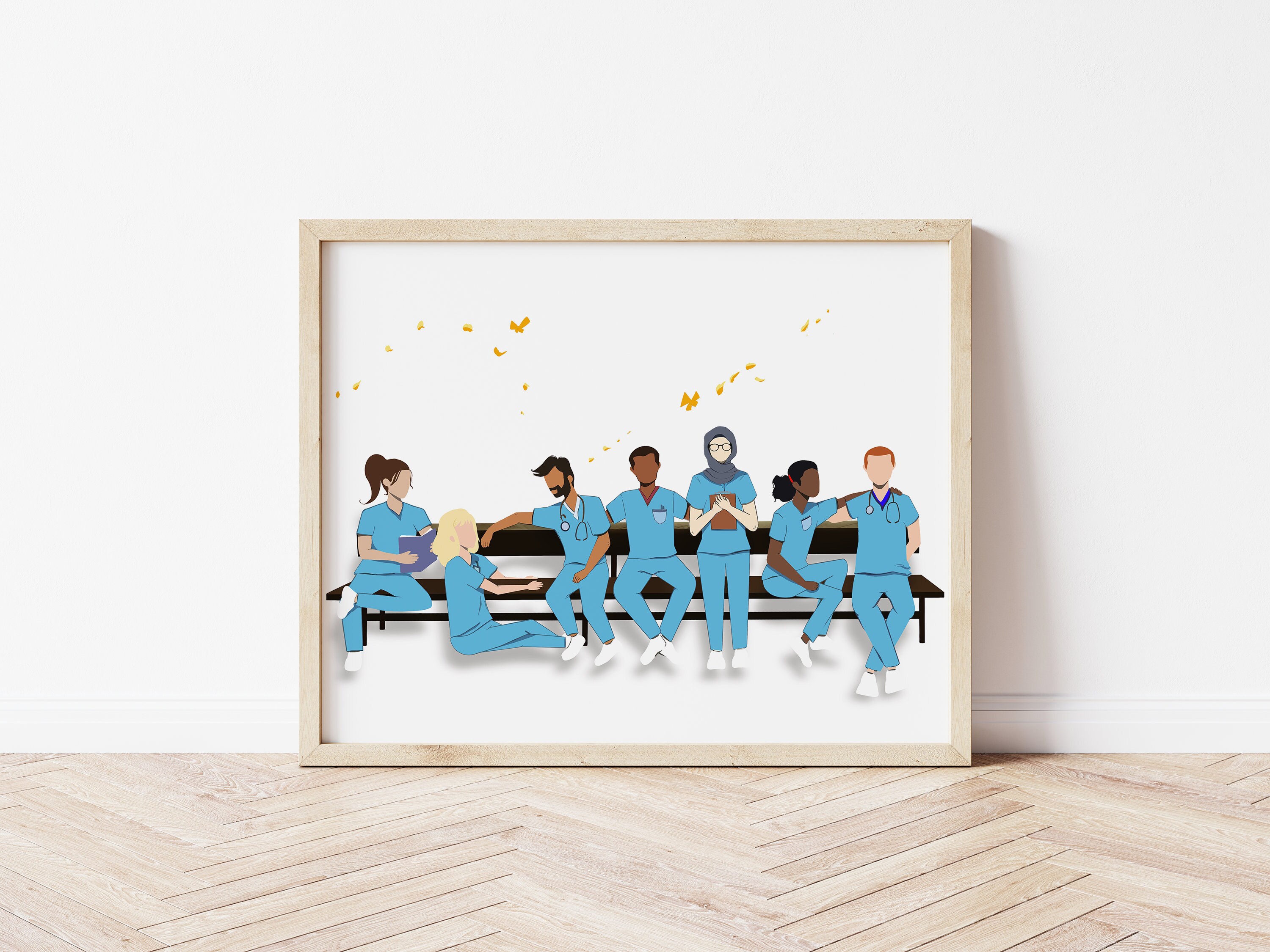 Doctor Medical Staff Art Teamwork Healthcare Illustration Hospital ...