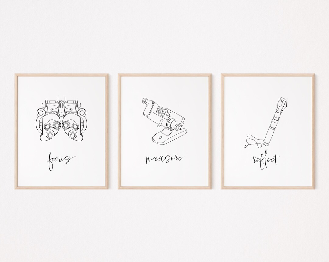 Optometry Line Art, Lensometer, Retinoscope, Phoropter, Printable, Eye ...