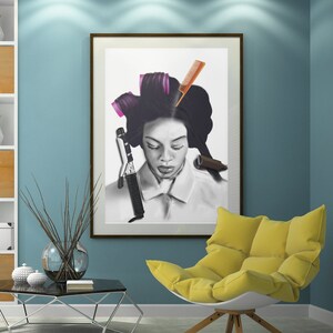 Hair Salon Art Print: Hairdresser Portrait (digital Download) - Etsy