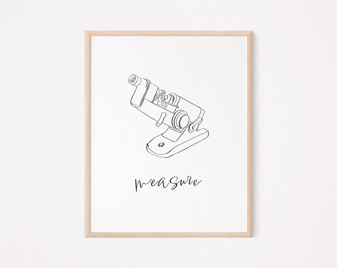 Optometry Line Art Print Set: Eye Exam Decor (digital Download) - Etsy