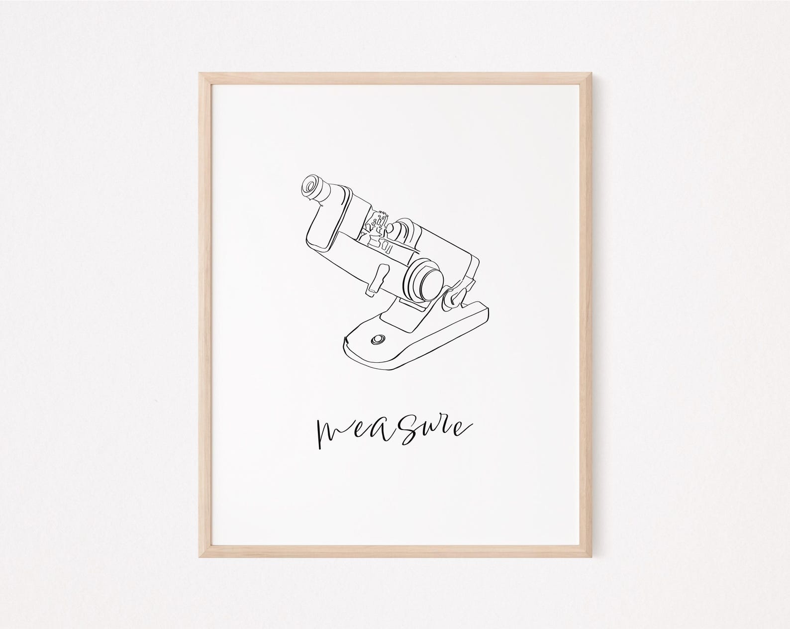 Optometry Line Art Print Set: Eye Exam Decor (digital Download) - Etsy