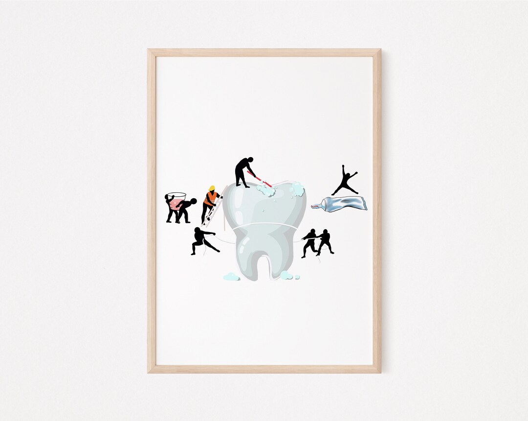 Tooth Print, Tooth Art, Dentist Wall Decor, Teeth Print, Printable ...