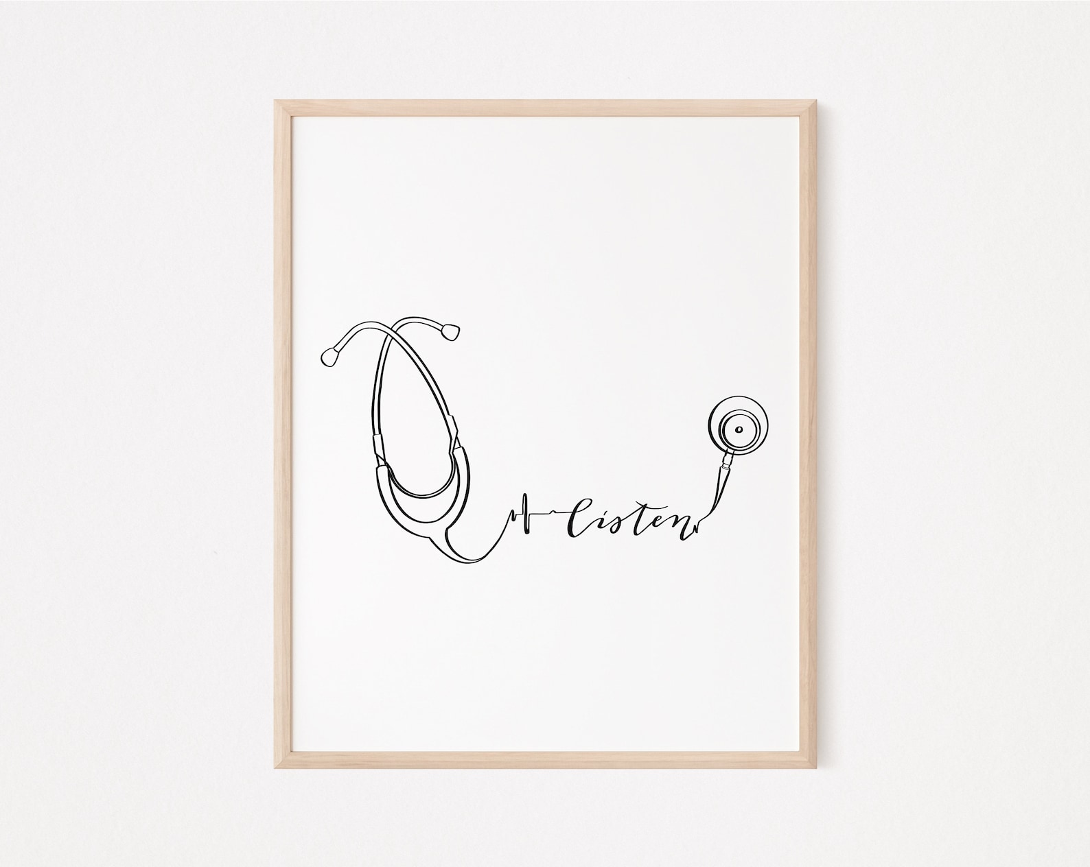 Minimalist Nurse Line Art Print Set: Clinic Office Decor (digital ...