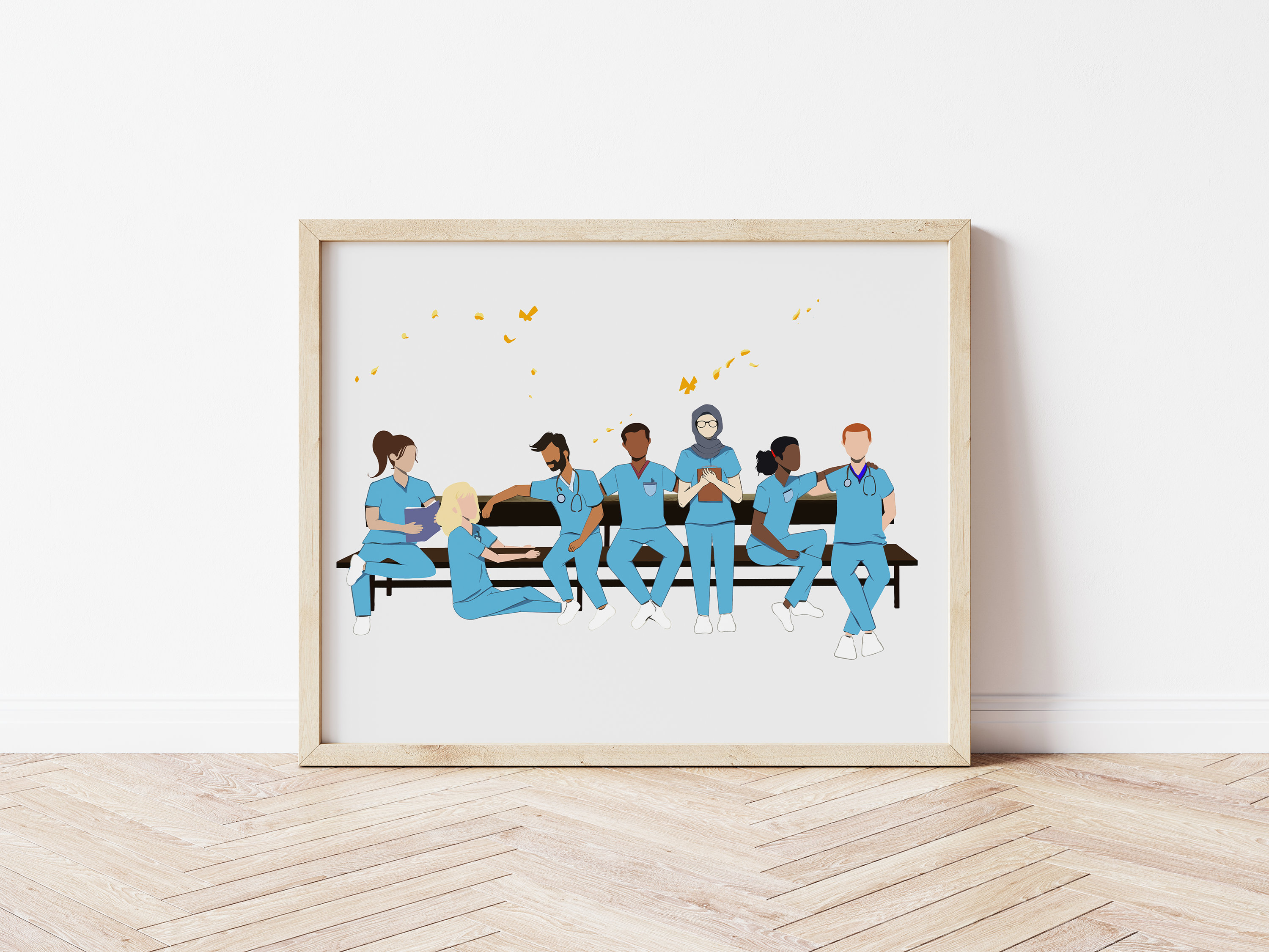 Doctor Medical Staff Art Teamwork Healthcare Illustration Hospital ...