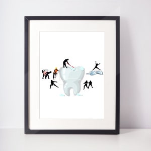 Colorful Tooth Art Print: Dentist Office Decor (digital Download) - Etsy