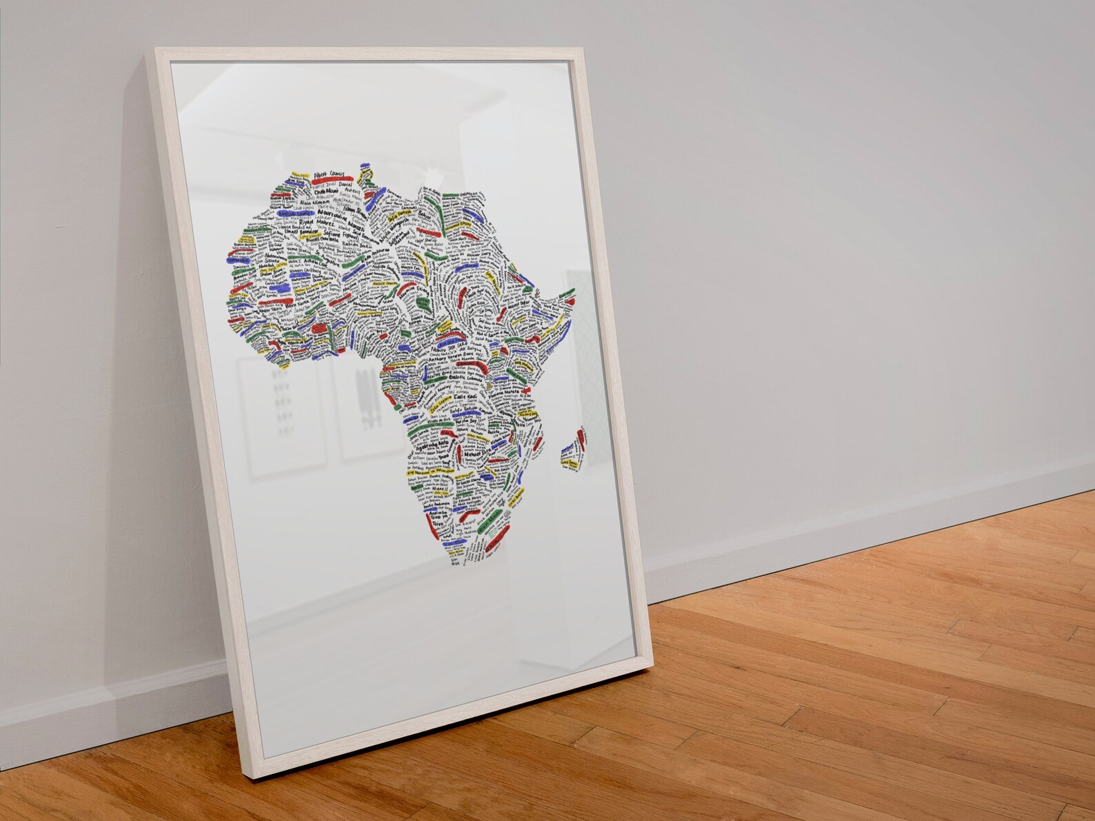 Africa Map Word Art Print: Famous Africans Typography (digital Download ...