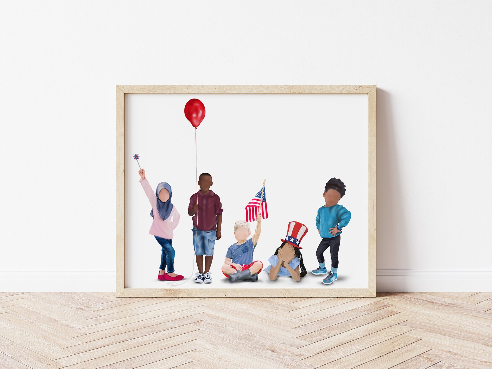 United We Celebrate! Hyper Realistic Clip Art Illustration for 4th of ...