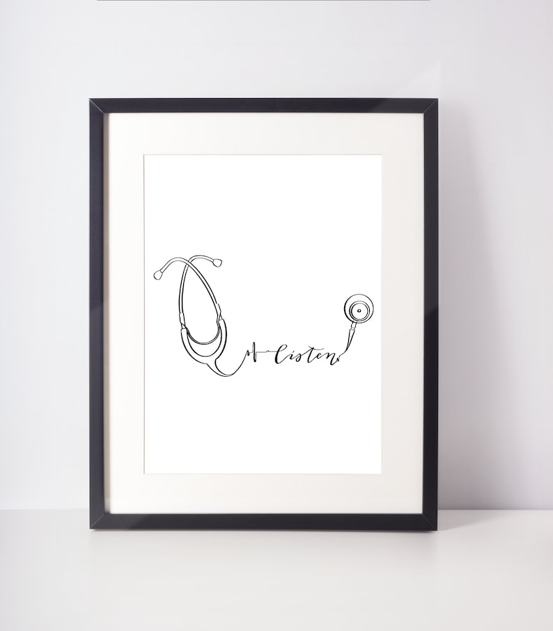 Minimalist Stethoscope - Nurse, Nursing, Essential Worker, Doctor ...